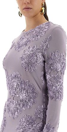 Rotate 3D Mesh Mini Dress - Purple