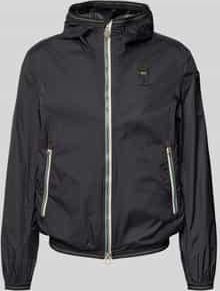 Blauer Jacke mit Label-Patches Modell Dodge