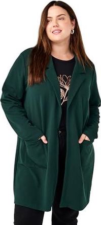 Zizzi Flash by Femme Grandes Tailles Blazer Longues Poches Taille, Scarab, 48-50 grande taille