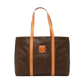 Celine Pre-owned Sac Cabas Imprim&eacute; Toile Enduite - Femme - Pre-owned - Brun - Taille: ONE Size