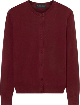 Brooks Brothers Femme, Pulls, Rouge, Taille: 38 FR Cardigan en laine m&eacute;rinos
