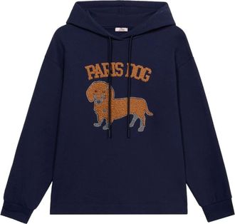 Oltre Femme, Sweatshirts et sweats &agrave; capuche, Bleu, Taille: 44 FR SweaT-shirt avec patchs et appliqu&eacute;s