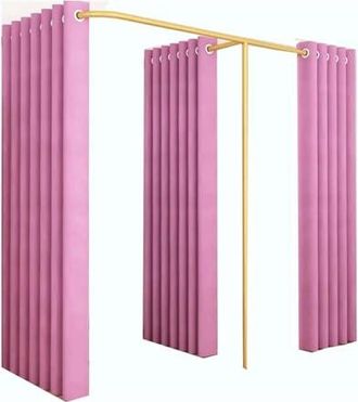 Generic CFDZCP Cabine DEssayage Cabine Dessayage en M&eacute;tal De Type F avec 2 Vestiaires, Rideau De S&eacute;paration Dintimit&eacute; De La Pi&egrave;ce, Cabine Dessayage De Magasin