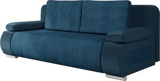 Mirjan24 Schlafsofa Emma Cord, Sofa mit Bettkasten und Schlaffunktion freistehendes Bettsofa Couchgarnitur Schlafcouch (Kronos 05 + Poso 05)