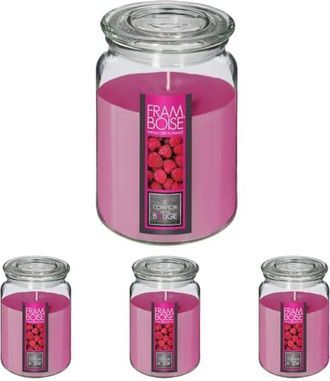 Atmosphera Atmosphera - Duftkerze - Himbeere - 510g - Rosa (Packung mit 4)
