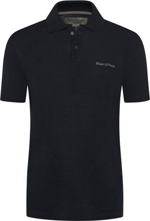 Marc O'Polo DFB Travel Collection Strick-Poloshirt mit Druckknopfleiste in