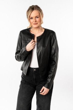 Mauritius Lederjacke MWLelia kragenlos