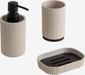 Sklum Ozene Badezimmerset aus ABS und Bambus