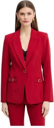 Guess Femme, Vestes, Rouge, Taille: 36 FR Blazer Crois&eacute;