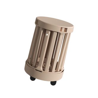 Generic Satzhocker mit R&auml;dern, runde tragbare Barhocker, 37 x 37 x 55,5 cm, for die Verwendung als Nachttisch im Schlafzimmer, Wohnzimmer, Bar, Apartments(Col