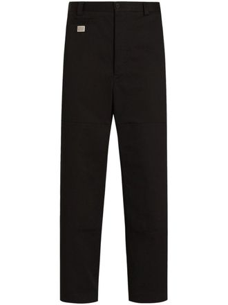 Dolce & Gabbana pantalon à plaque logo - Noir