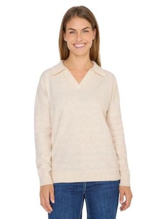 Cecil 3015713 Pull structuré Doux, Oat Milk Beige mélangé, XL Femme