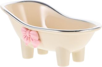 Cabilock Badewannenf&ouml;rmige Seifenschale aus Bruchfestem ABS Kunststoff mit Abflussl&ouml;chern Seifenhalter f&uuml;r Badezimmer Dusche und Wc Trocknet Seifenst&uuml;cke Saube