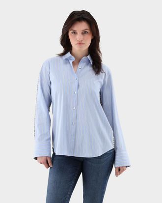 van Laack Hemdbluse aus kontrastierenden Stoffen