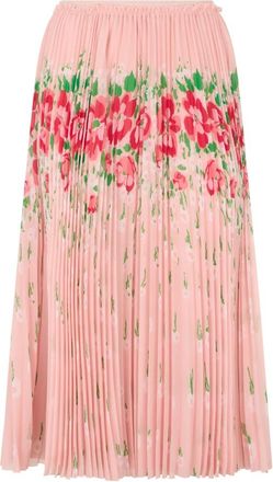 Red Valentino Femme, Jupes, Rose, Taille: 42 FR Romantic Flowers Print Pleated Skirt