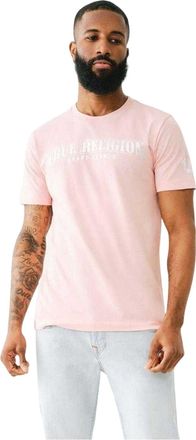 True Religion T-Shirt f&uuml;r Herren, Rundhalsausschnitt, Folie (Pink)