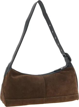 Ami Etienne Suede Shoulder Bag - Brown