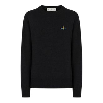 Vivienne Westwood Pull Alex &agrave; col rond - Femme - Pulls - Noir - Taille: 46 FR