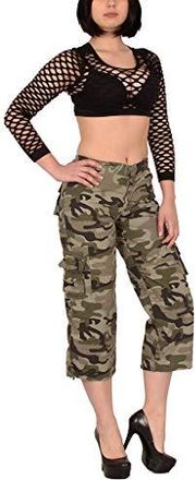 ESRA Femmes Pantalon Capri Femmes Shorts Bermuda Femmes Shorts Cargo Femmes Shorts Militaire H149