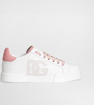 Dolce & Gabbana Sneaker Portofino Aus Kalbsleder - Frau Sneakers Rosa 37.5