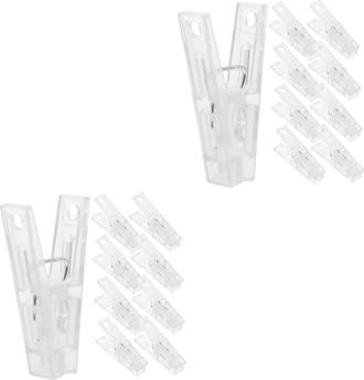Cabilock 20 STK Unterwäsche-Socken-Clip Chip-Clips Stifte riesige Wäscheklammer klar Winddicht Kleiderklammern aus Kunststoff Steppdeckenklammern aus Kunststof
