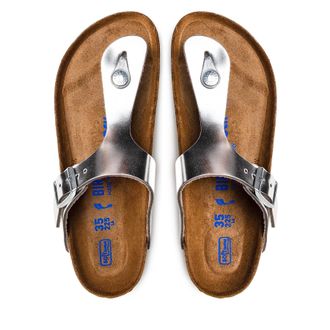 Birkenstock Zehentrenner Birkenstock Gizeh Bs 1003675 Silberfarben