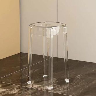 Generic Tabouret de bar en acrylique transparent de 45,7 cm - Tabouret haut empilable durable de rechange pour une utilisation en intérieur, salon ou réunions