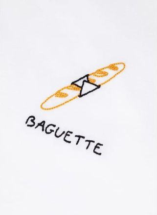 Maison Labiche T-shirt droit brod&eacute; en coton