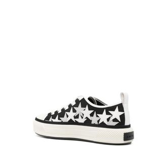 Amiri Star-Embellished Calf Leather Sneaker - Black