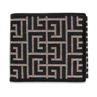 Balmain Homme, Accessoires, Noir, Taille: ONE Size Portefeuille en cuir avec logo