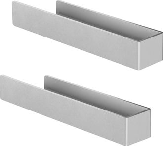 ML Design ML-Design 2er Set Handtuchhalter ohne Bohren, 22 cm, Silber, aus Aluminium, Wandmontage, zum Aufh&auml;ngen, Handtuchstange Wand zum kleben f&uuml;r Bad, Modern