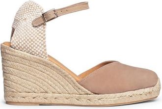 miMaO Espadrilles &agrave; Talon Haut en Cuir Rose Clair EU 39