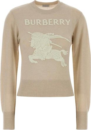 Burberry Femme, Pulls, Beige, Taille: 38 FR Ramona Maille Col Rond