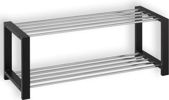 IDIMEX Schuhregal Arina Schuhablage Schuhständer Schuhschrank Schuhbank 2 Böden in schwarz