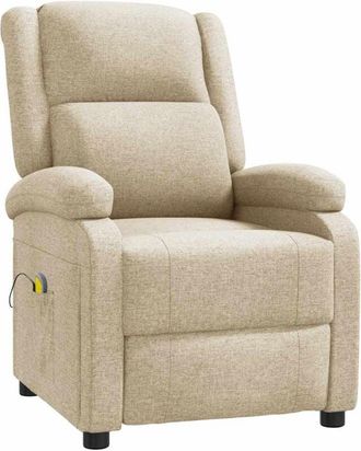vidaXL Massagesessel Creme Stoff Vidaxl