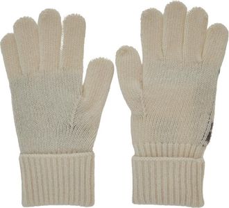 Maison Margiela Wool Blend Knit Gloves - White