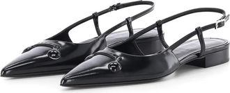 Marni Low-Top Sneaker - Sling-Backs aus Leder - Gr. 37 (EU) - in Schwarz - f&uuml;r Damen