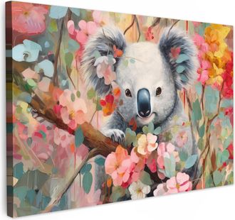 MuchoWow © Wandbilder Groß 120x80 cm XXL Wohnzimmer Wanddeko Schlafzimmer Zimmerdeko Fotowand Zimmer Deko Wand Dekoration Wall Art Bilder Wildtiere - Blumen - 