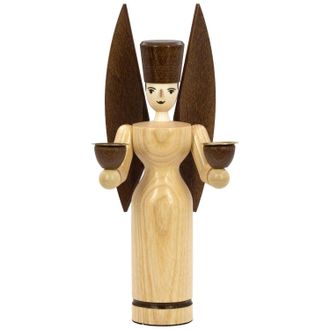 Seiffener Volkskunst Schalling | Lichterfiguren Erzgebirgsfiguren | Erzgebirgskunst Weihnachtsfiguren | Engel lasiert 21 cm