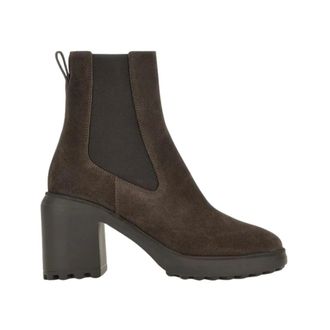 Hogan Bottines &agrave; talons H724 - Femme - Chaussures - Brun - Taille: 39 EU