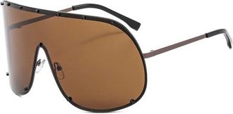 Generic Lunettes De Soleil Polarisées À Grande Monture For Femmes, For La Photographie, Les Fêtes, Les Vacances, Le Sport, For Hommes(Brown)