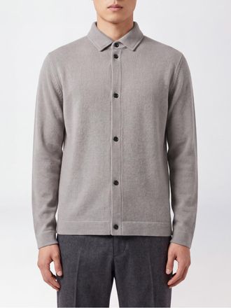 Lardini Langarm-Polopullover aus Schurwolle und Kaschmir