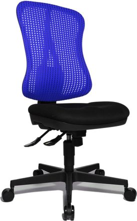 Topstar Topstar Head Point SY ergonomischer Bürostuhl, Schreibtischstuhl, Muldensitz (höhenverstellbar), Stoffbezug royalblau / schwarz, 70 x 47 x 113 cm