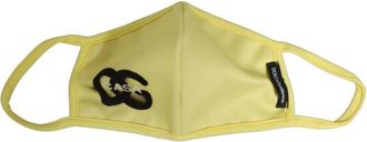 Dolce & Gabbana Baumwollmischung Gesichtsmaske mit Logo - - Accessories - Herren - Gelb - ONE SIZE