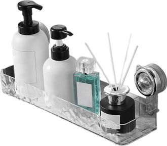 Generic Saugnapfmontage Lagerregal - Badezimmer Korb | Bohrfrei platzsparender Stabiler Korb Zur Aufbewahrung Von Shampoo & Spülung