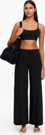 Arket Weite Hose Aus Weichem Stretchstoff -Schwarz