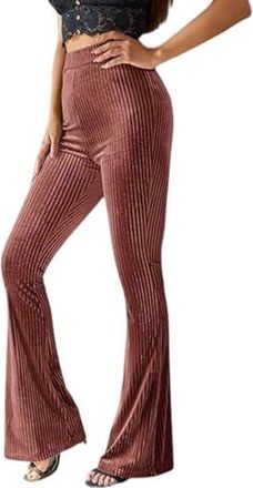 Generic Pantalon Femme Confortable Et Chic Mom Flare Fit Couture Viscose Eph Meilleur Crossfit Mauve Motif Ballon Ouverture Skate Charpentier Essentials Anthr