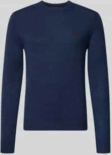 Mc Neal Slim Fit Strickpullover aus reiner Wolle mit Label-Stitching