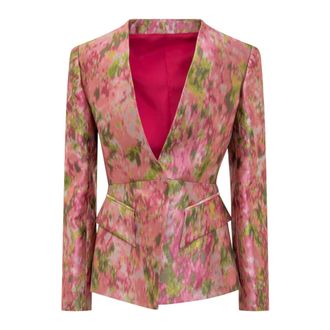 Del Core Femme, Vestes, Multicolore, Taille: 38 FR Veste Peplum pour Femmes Modernes