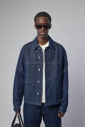 Stone Island Indigo Denim Rinsed Biker Jacket